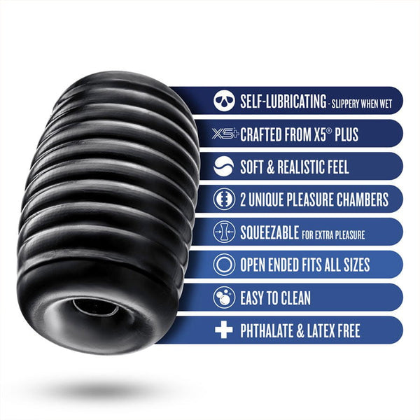 Rize Grasp Self-Lubricating Highly Textured Stroker Black