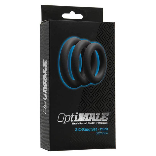 Soft and Thick Silicone Penis Performance C-Ring Kit by Optimale